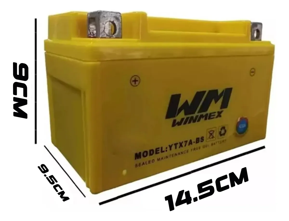Batería Gel YTX7A-BS Amarilla - Winmex Satelite